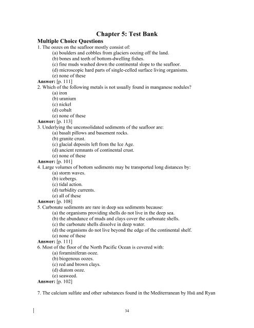 Chapter 5: Test Bank