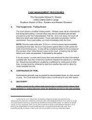 Final Pretrial Statement - Southern District of Ohio