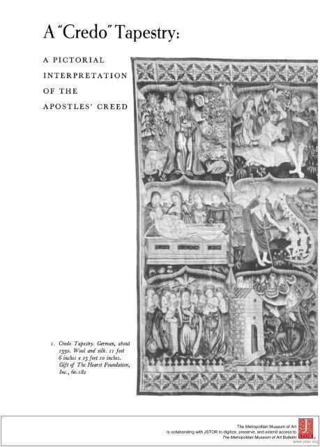 A "Credo" Tapestry: - Metropolitan Museum of Art