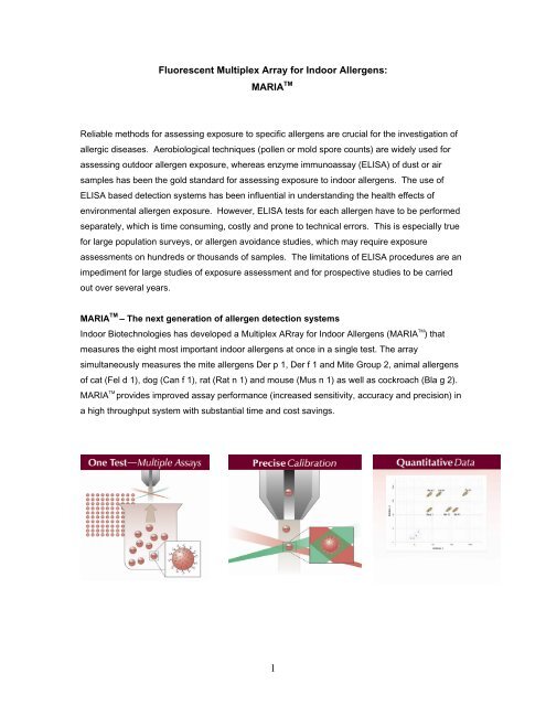 Fluorescent Multiplex Array for Indoor Allergens