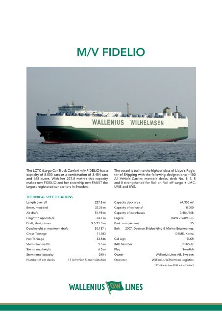Fidelio 4445.indd - Wallenius Lines