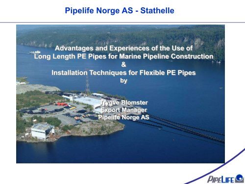 Long Length Pipes and Marine Installations Presentation - Pipelife ...