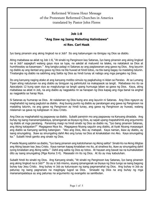 Ang Ilaw Ng Isang Mabuting Halimbawa - Philippines Mission Work ...