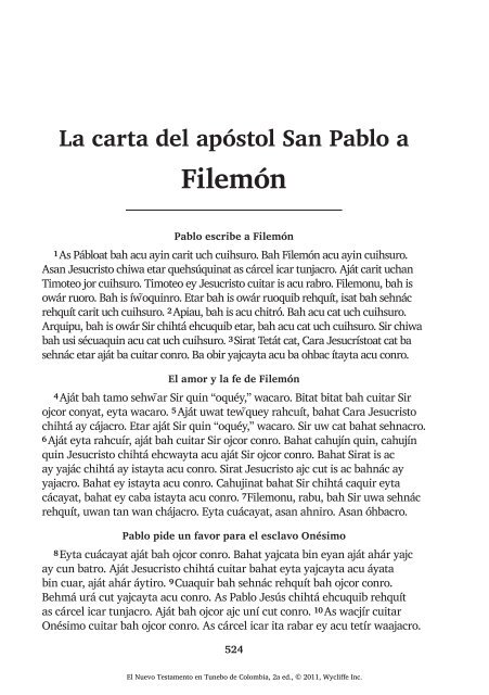 Carta A Filemon