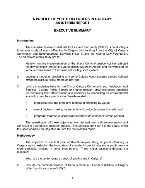 Executive Summary - The John Howard Society of Canada