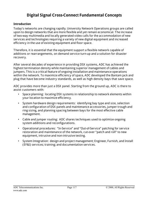 9. Digital Signal Cross-Connect - ADC.com