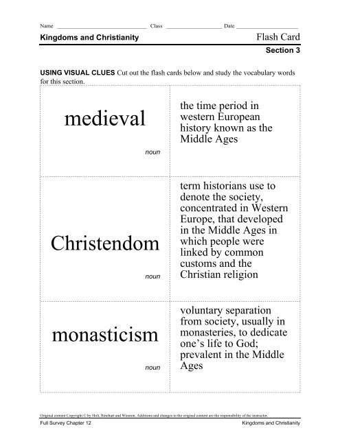 chapter 13 section 2 european middle ages