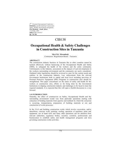 Occupational Health & Safety Challenges in Construction Sites