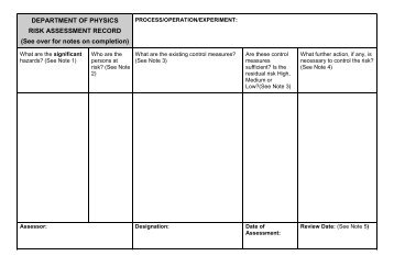 CQT/RA/002/V1 Activity-Based Risk Assessment Form