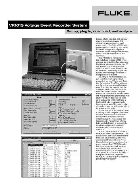VR101S Voltage Event Recorder System