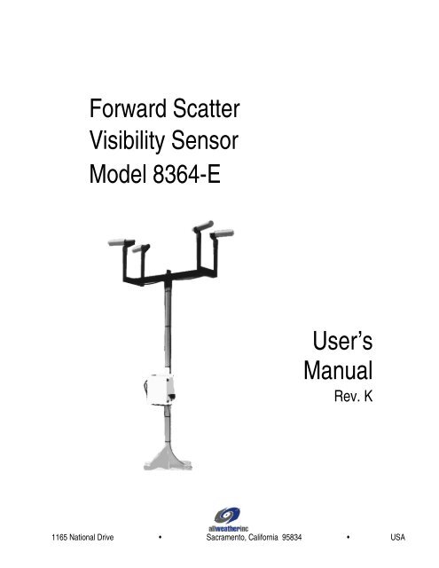8364-E Visibility Sensor - All Weather Inc
