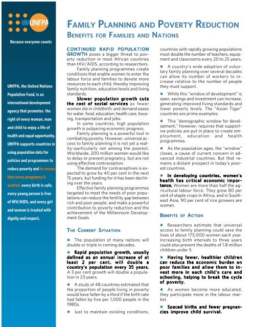 family planning and poverty reduction benefits for ... - UNFPA Nigeria