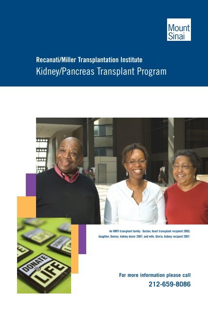 Kidney/Pancreas Transplant Program - Mount Sinai Hospital