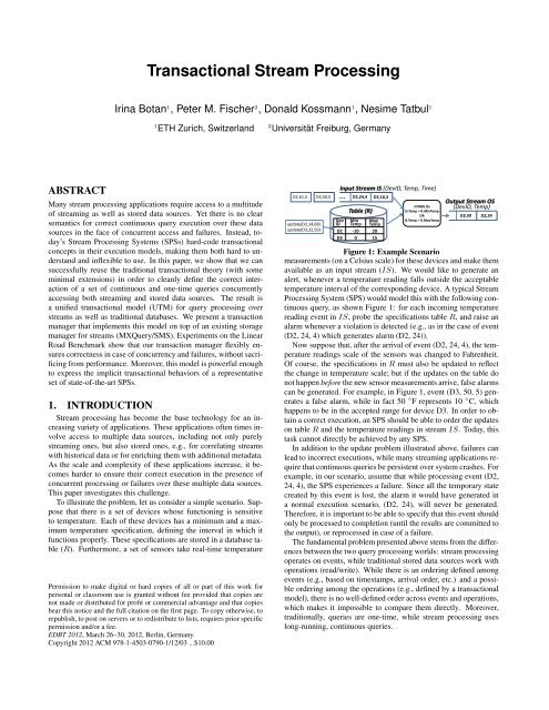Transactional Stream Processing