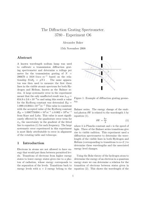 The Diffraction Grating Spectrometer. 3780 ... - Alexfb.com
