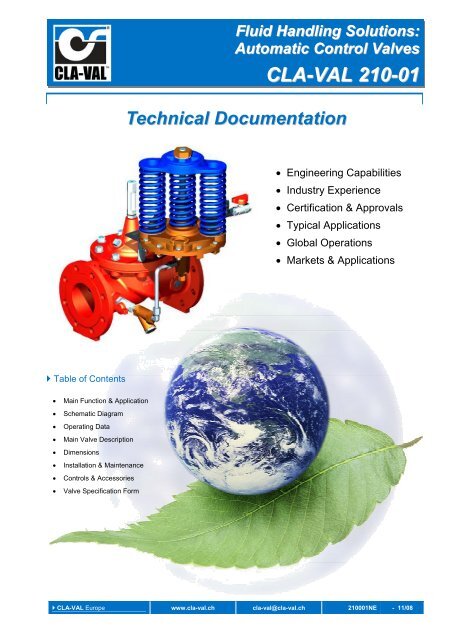 Automatic Control Valves CLA-VAL 210-01 - Cla-Val UK