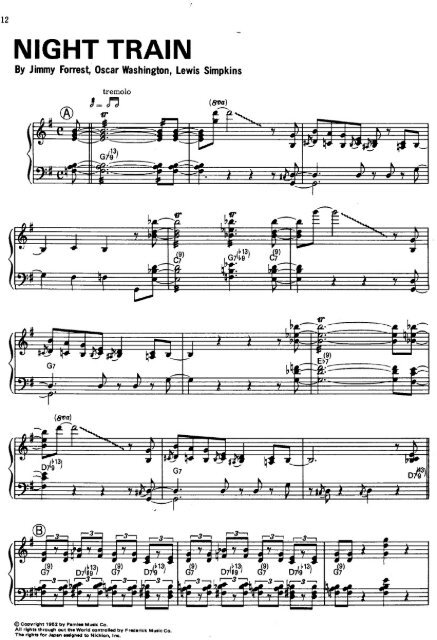 Oscar Peterson â Night train - Daily Piano Sheets
