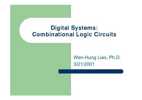 Digital Systems: Combinational Logic Circuits