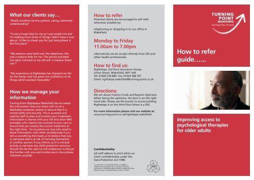 How to refer guide leaflet-for older adults - Turning Point