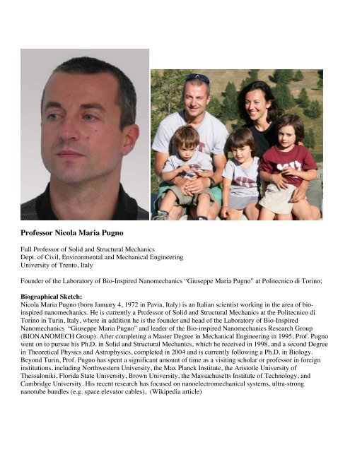 Professor Nicola Maria Pugno - Shellbuckling.com