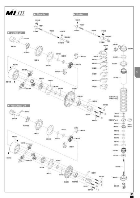 Exploded view - Team Magic M1B - HRC Distribution
