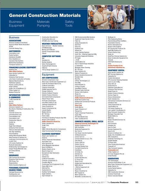 General Construction Materials - The Concrete Producer