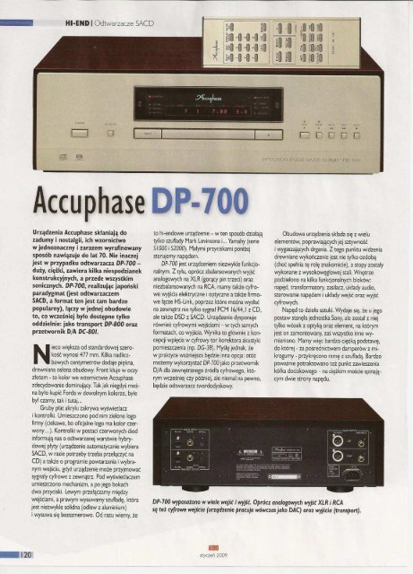 Audio - Accuphase DP-700 - Eter Audio