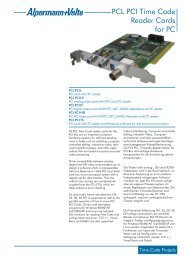 PCL PCIe Time Code Reader Cards for PC - Alpermann+Velte