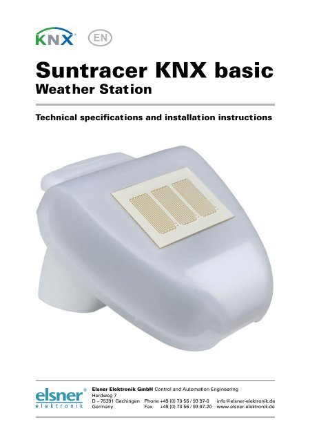 Suntracer KNX basic Weather Station