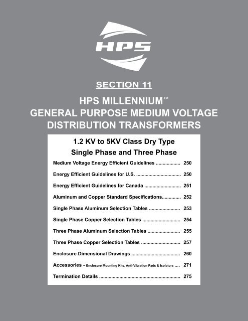 Section 11: General Purpose Medium Voltage Transformers