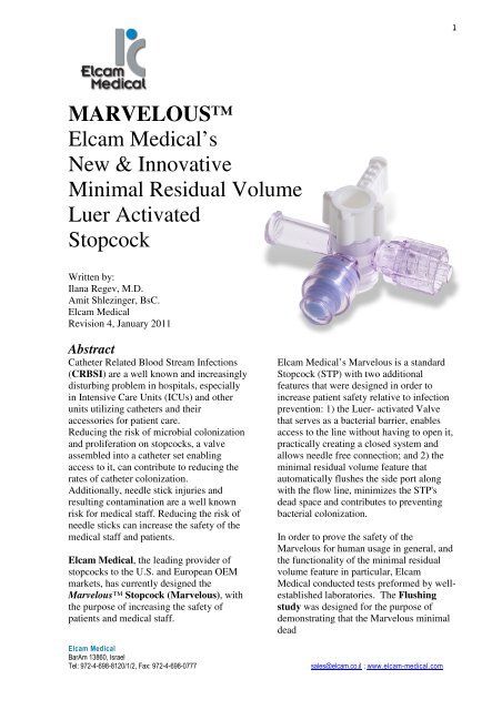 Marvelous - Elcam Medical