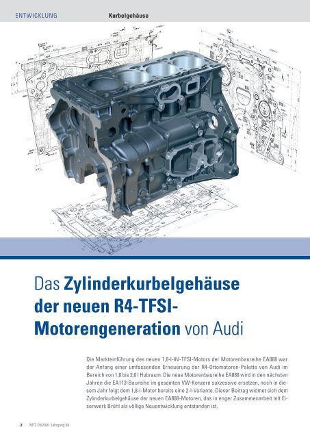 Das Zylinderkurbelgehäuse der neuen R4-TFSI - Eisenwerk Brühl ...