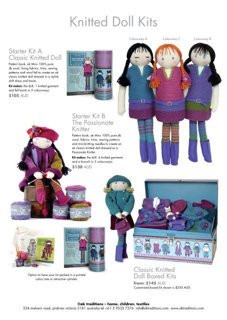 knitted doll kits - AK Traditions