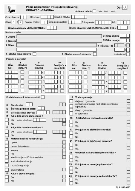 Priloga - popisni obrazci