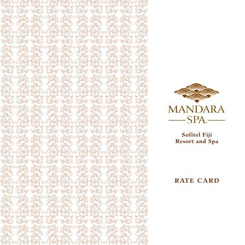 View the spa price list - Mandara Spa