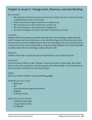 Chapter 4, Lesson 4: Energy Levels, Electrons, and Covalent Bonding