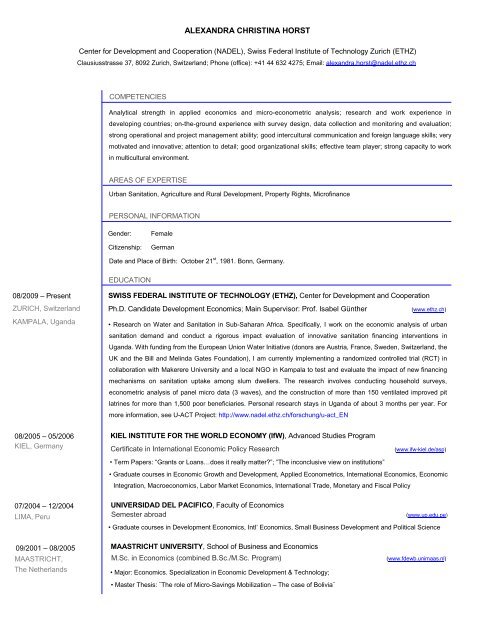 ALEXANDRA CHRISTINA HORST - nadel