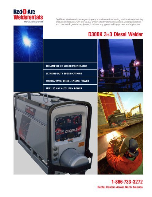 D300K 3+3 Diesel Welder - Red-D-Arc
