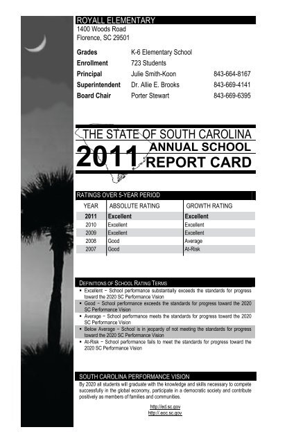 REPORT CARD - Florence School District One