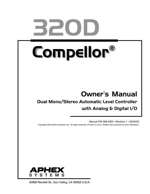 320D Manual - Aphex