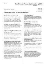 MRI Questionnaire - The Princess Alexandra Hospital | NHS Trust