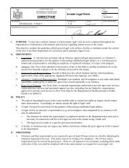 Directive #4911 - New York State Department of Correctional Services