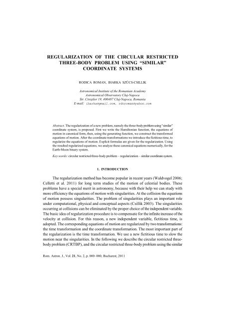 regularization of the circular restricted three-body problem