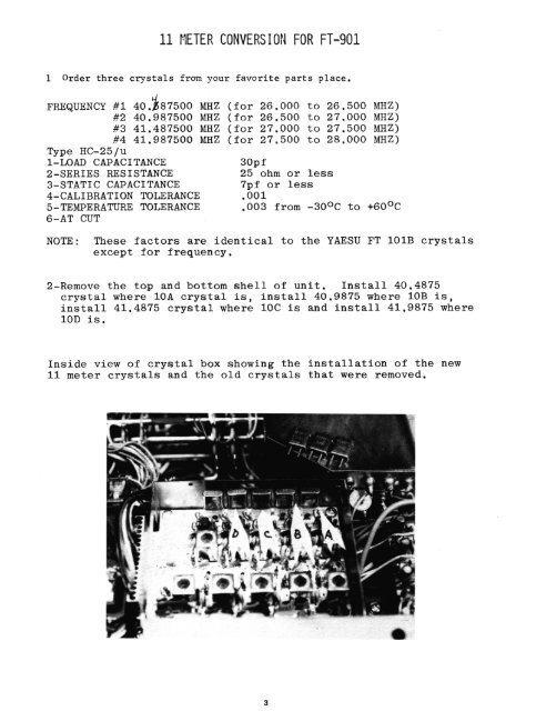 Yaesu FT-901 11 Meter Conversion - CB Tricks