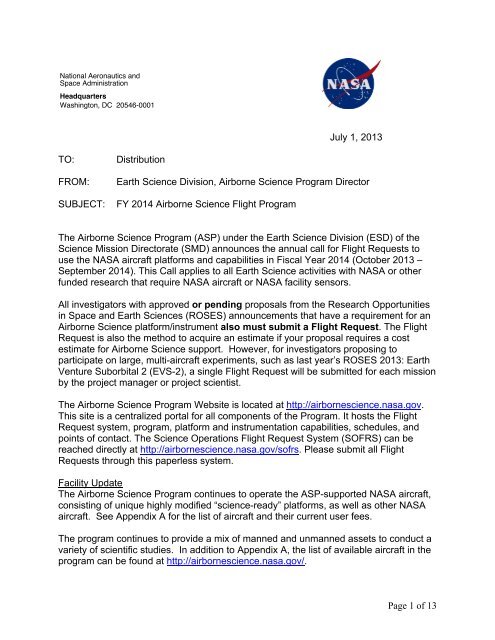 Nasa Letter Of Acceptance