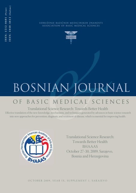 BOSNIAN JOURNAL OF BASIC MEDICAL SCIENCES 2005; 5 (1)
