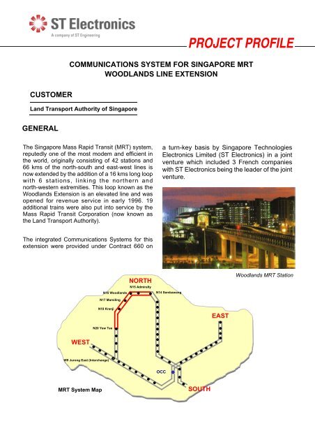 Communications System for Singapore MRT ... - ST Electronics