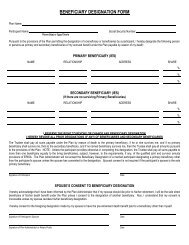 Form TSP-3, Designation of Beneficiary