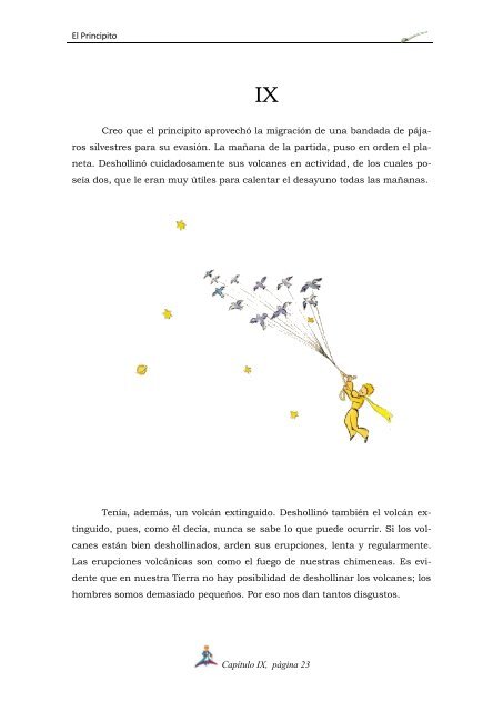 El Principito CapÃ­tulo IX, pÃ¡gina 23 Creo que el principito ... - vjssv