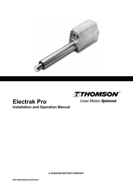 Electrak Pro - tollo linear ab, kristianstad, sweden